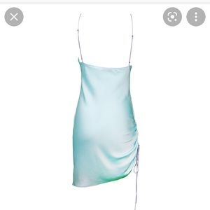 DANNIJO | Dresses | Dannijo Silk Turquoise Ruched Ocean Mini Slip Dress ...
